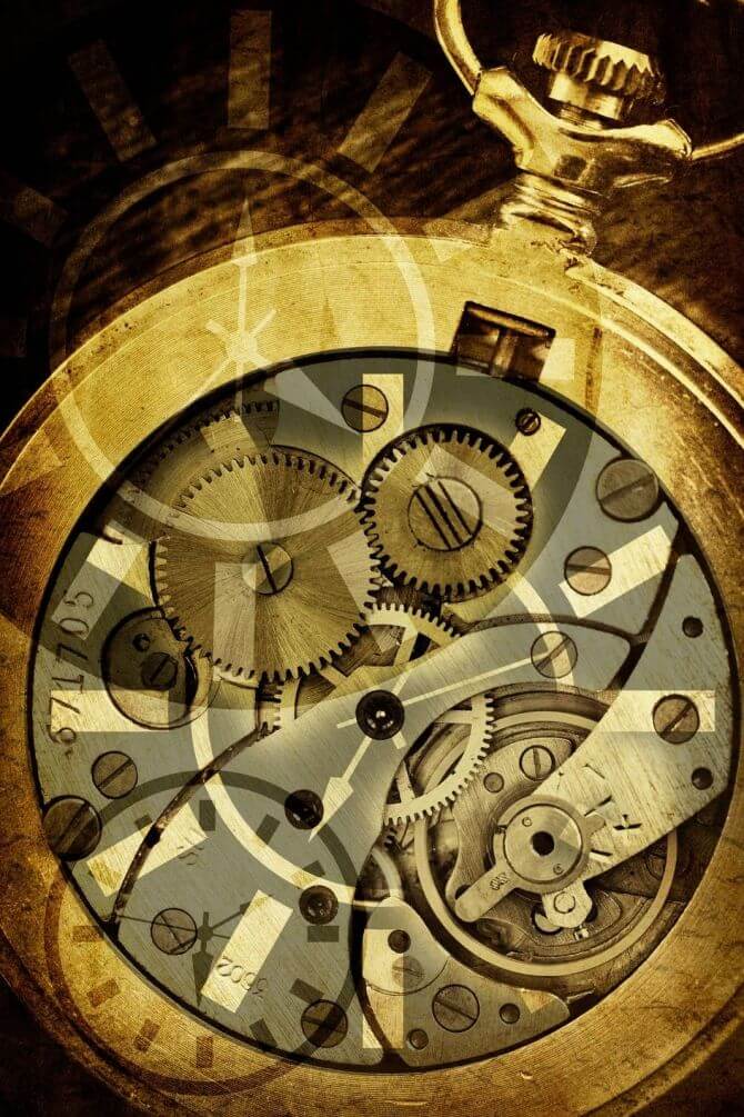 Фотошпалери Прозорі механічні годинники арт. 2243, колекція Вінтаж ...